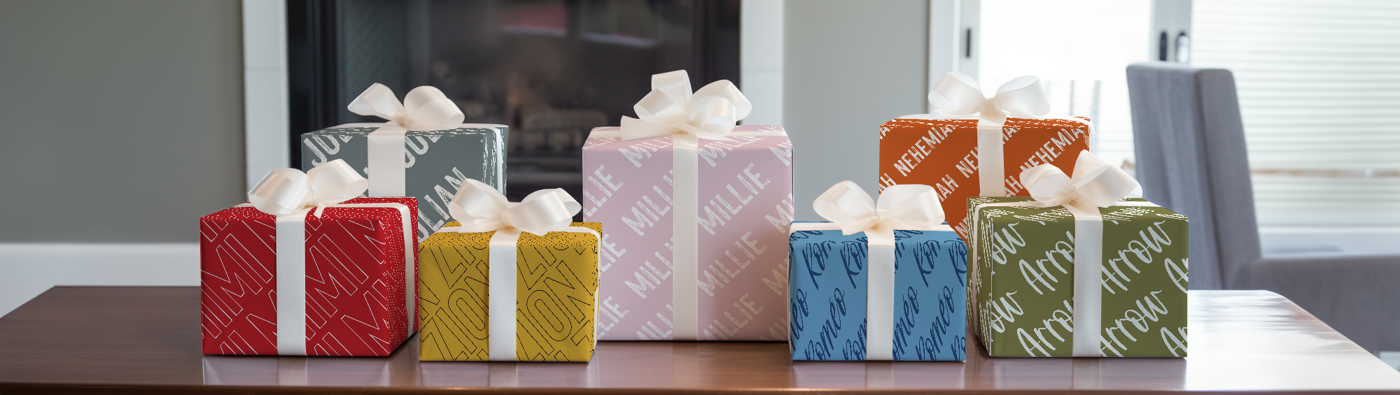 Custom Name Wrapping Paper