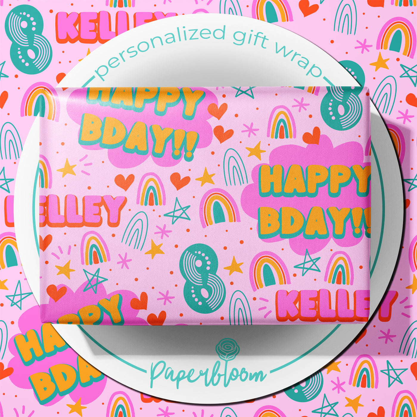 Paperbloom Custom Wrapping Paper